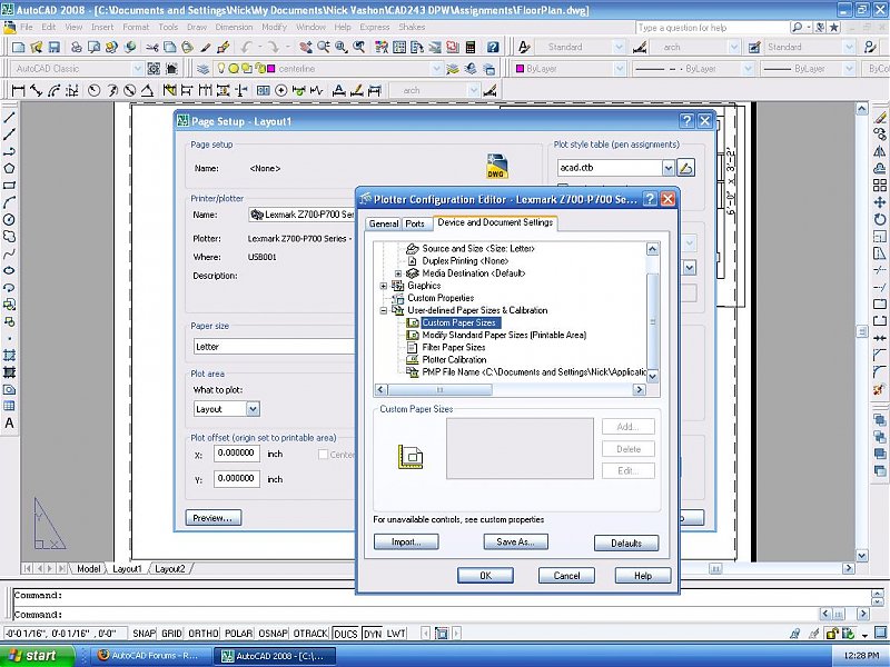 Page Setup Manager AutoCAD General AutoCAD Forums