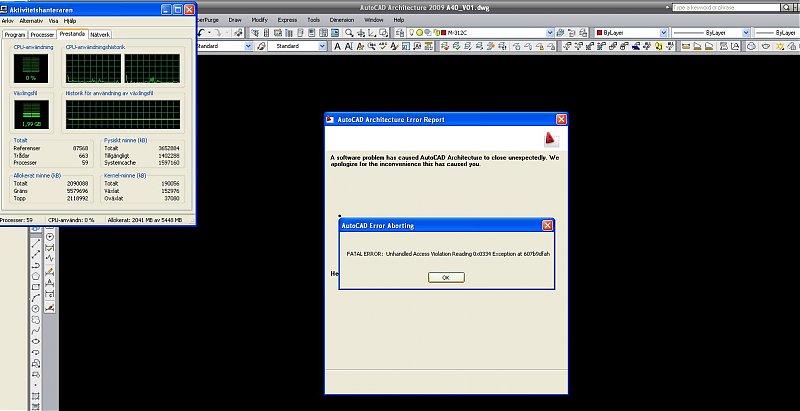 Fatal Error: Unhandled... - AutoCAD Bugs, Error Messages & Quirks - AutoCAD Forums