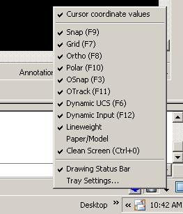 Cannot Access Display Drawing Status Bar - AutoCAD Bugs, Error Messages ...