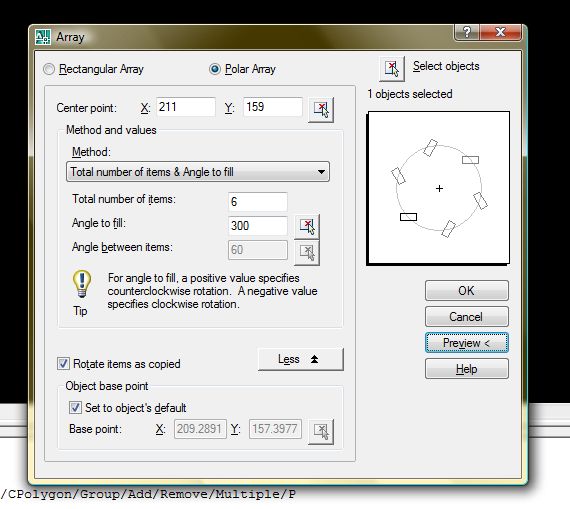 Polar Array Autocad General Autocad Forums