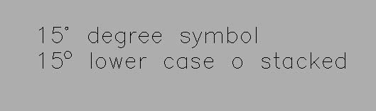 Degree Symbol AutoCAD 2D Drafting Object Properties Interface 