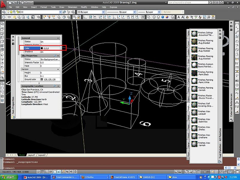 Sun color wont change - AutoCAD 3D Modelling & Rendering - AutoCAD Forums