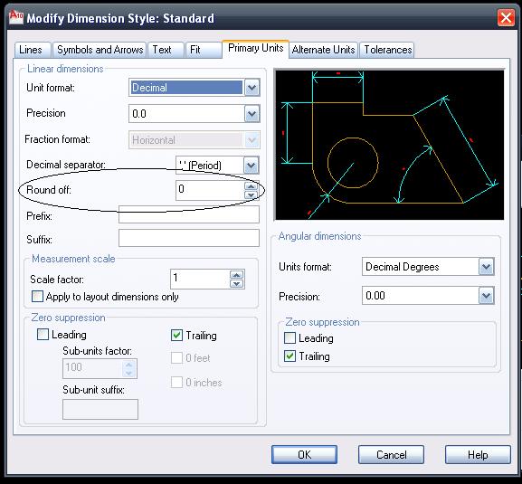 Dims that round up - AutoCAD Beginners' Area - AutoCAD Forums