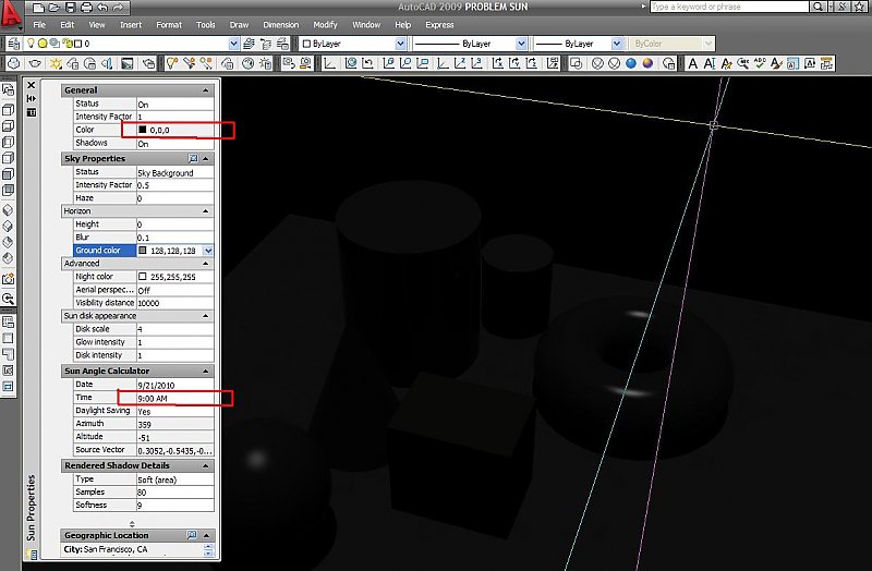 Sun color wont change - AutoCAD 3D Modelling & Rendering - AutoCAD Forums