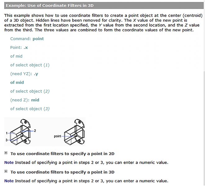 Use of Coordinate Filters in 3D - AutoCAD 3D Modelling & Rendering ...