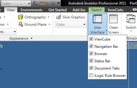 Retrieving lost menu - Autodesk Inventor - AutoCAD Forums