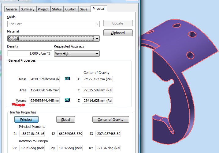 Total volume for 3D object - AutoCAD 2D Drafting, Object Properties ...