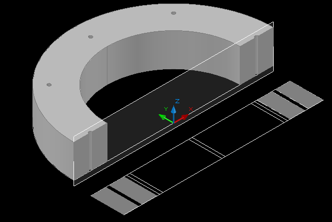 Getting a straight section of a circular object - AutoCAD 3D Modelling ...