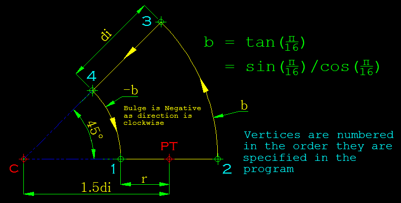 Elbow 45 through Entmake Polyline - AutoLISP, Visual LISP & DCL - AutoCAD Forums