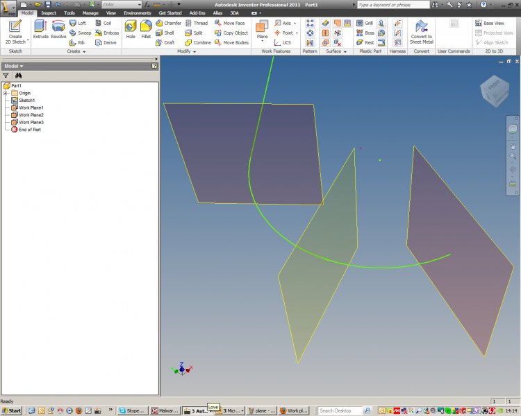 Work plane Help please - Autodesk Inventor - AutoCAD Forums