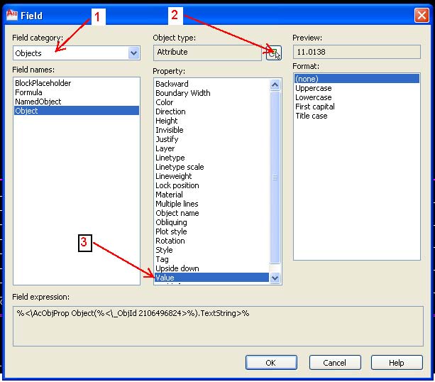 Attributes and Fields - AutoCAD 2D Drafting, Object Properties ...