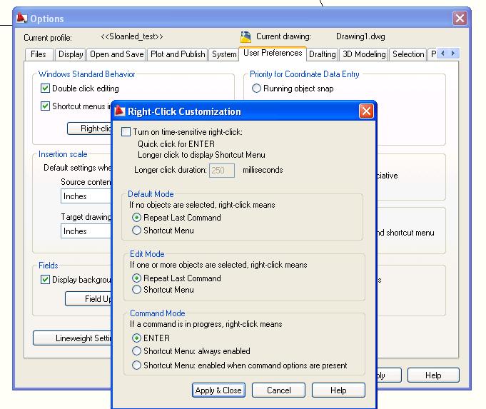 Right click customization issue - AutoCAD Bugs, Error Messages & Quirks ...
