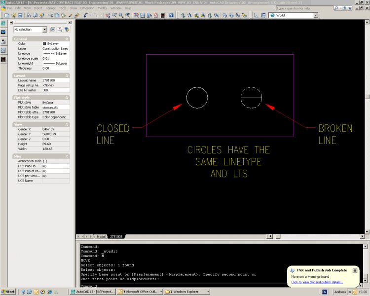 Circle Linetype Issue Autocad 2d Drafting Object Properties And Interface Autocad Forums