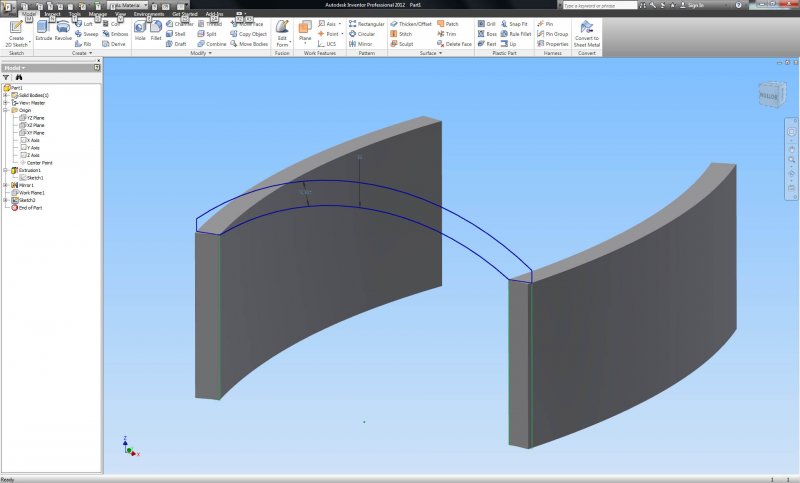 Sweep for arch on walls - Autodesk Inventor - AutoCAD Forums