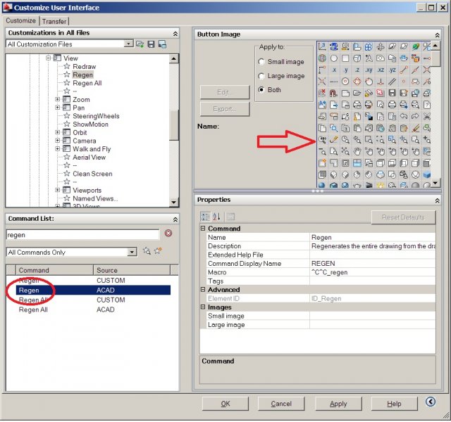 Problem with Customizing Tool bars - The CUI, Hatches, Linetypes ...