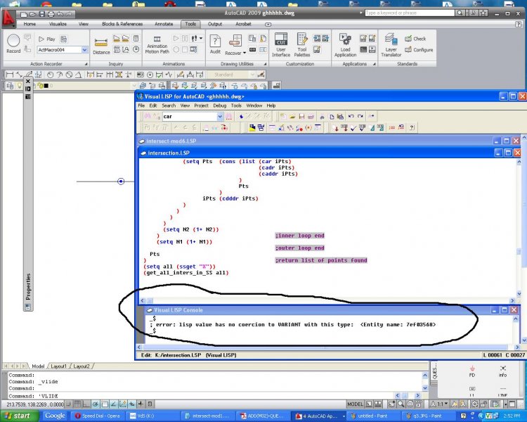 why the coordinate repeat? why is there "e" in coordinates - AutoLISP ...