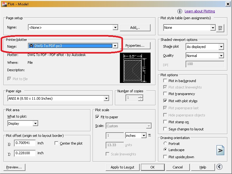 exporting to pdf at AO with no printer - AutoCAD Drawing Management ...