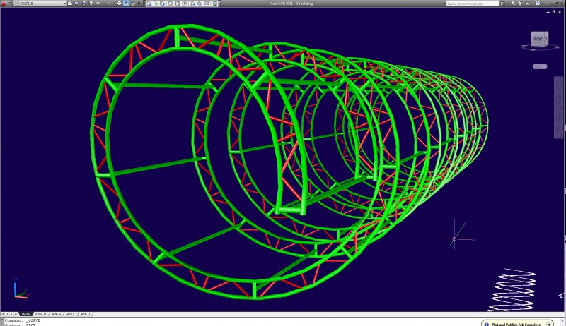 Helical Truss - AutoCAD 3D Modelling & Rendering - AutoCAD Forums