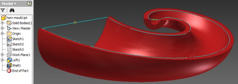 Forming A Horn Half Mould - Autodesk Inventor - AutoCAD Forums