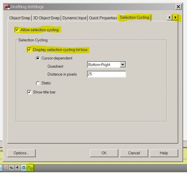 Element selection - AutoCAD General - AutoCAD Forums