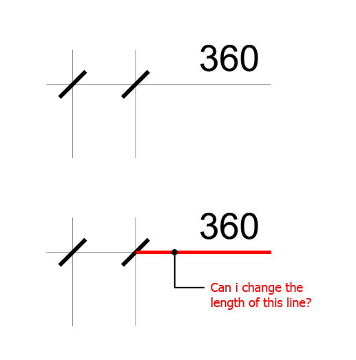 Change Dimension Line Length When Text Is Outside Beside Dimension 