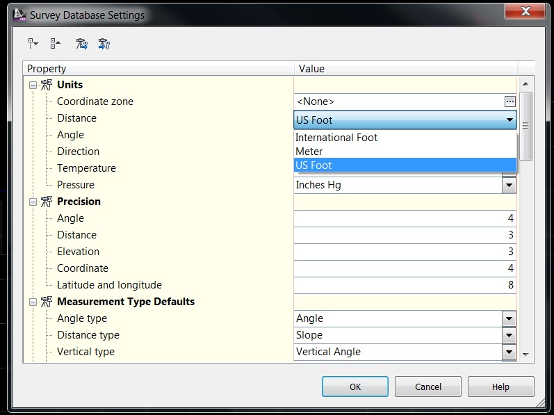 Survey Database Default Settings - Civil 3D & LDD - AutoCAD Forums