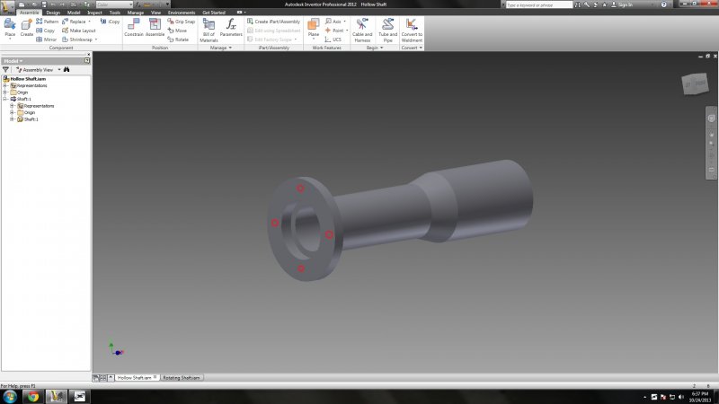 Holes on a generated shaft - Autodesk Inventor - AutoCAD Forums