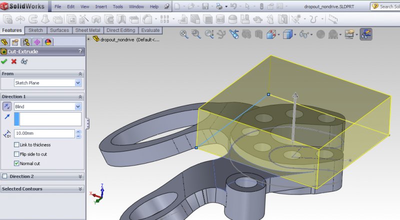 cut extrude error - SolidWorks - AutoCAD Forums
