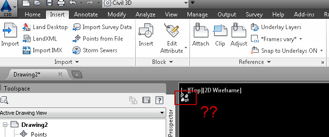 Small icon under Viewport Controls - what is? - AutoCAD 2D Drafting ...