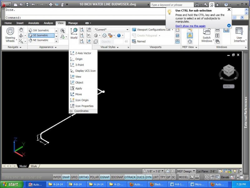 Coordinate Menu - AutoCAD Beginners' Area - AutoCAD Forums