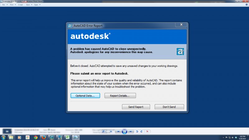 Autocad Error Report Autocad Bugs Error Messages And Quirks Autocad Forums