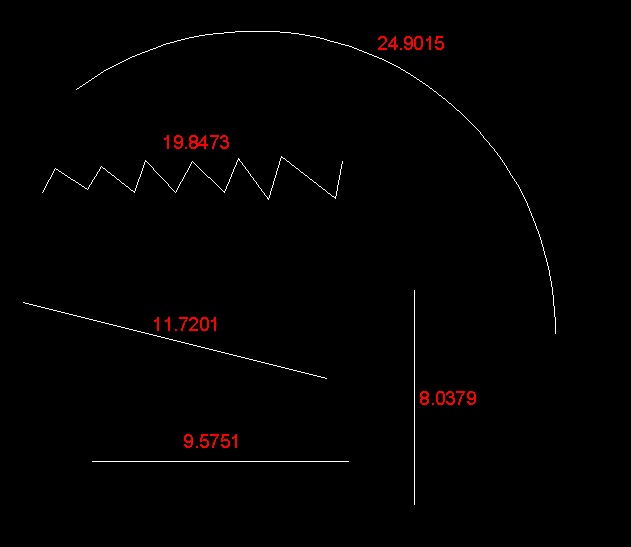 Not Aligned Not Linear Lengths But Geometric Or List Length AutoLISP 
