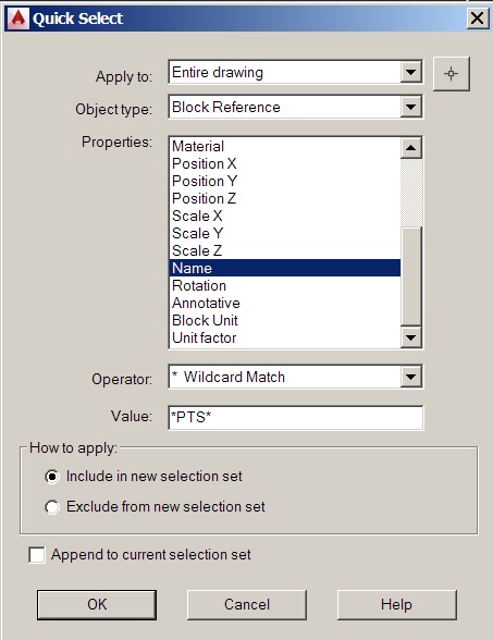 Qselect and wildcards? - AutoCAD General - AutoCAD Forums