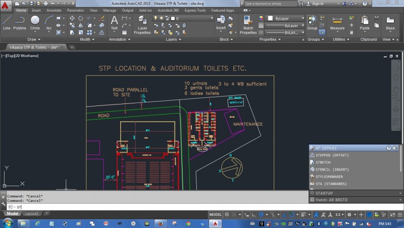 Autocomplete Dialog Box Appears At The Right End Of Command Bar Autocad 2d Drafting Object
