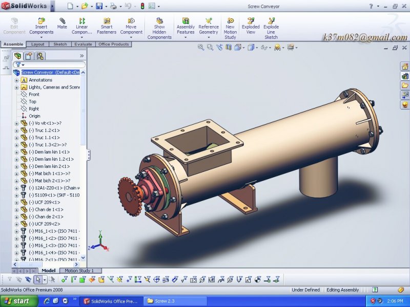Demo Screwfeeder in assembly and motion - SolidWorks - AutoCAD Forums