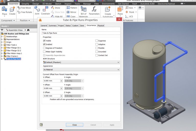 Pipe Runs Tube& Pipe - Autodesk Inventor - AutoCAD Forums