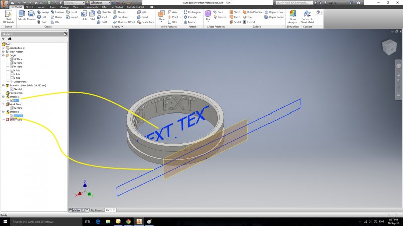 Performing Sketch on an Extrusion - Autodesk Inventor - AutoCAD Forums