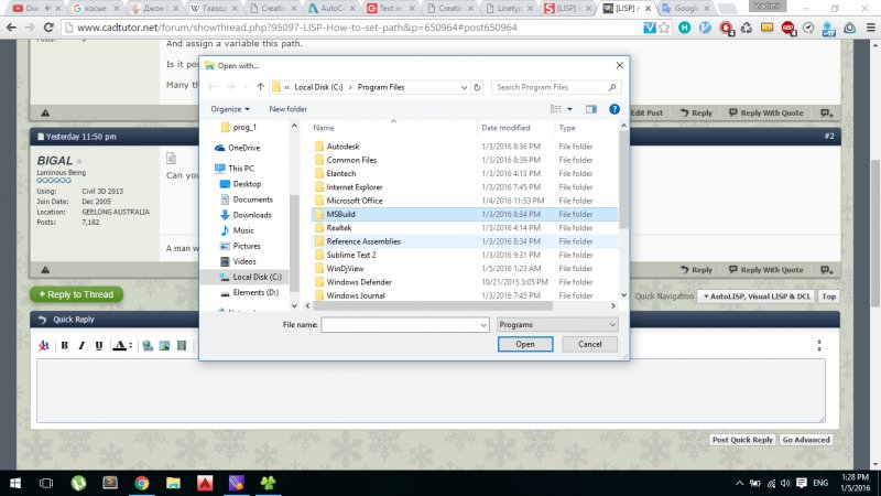 Lisp How To Set Path Autolisp Visual Lisp And Dcl Autocad Forums 7222