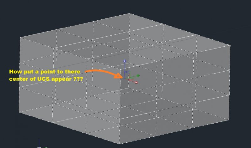 Create a Point at a middle of Mesh or Surface or UCS.. - AutoCAD 3D Modelling & Rendering ...