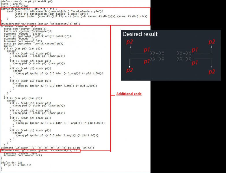 Mleader Angle problem - AutoLISP, Visual LISP & DCL - AutoCAD Forums