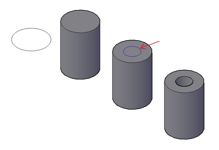 Cutting A Hole In A Solid And Making A Circle A Solid AutoCAD 3D