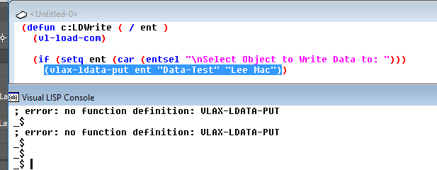 Vlax Ldata Put Autolisp Visual Lisp And Dcl Autocad Forums 1983