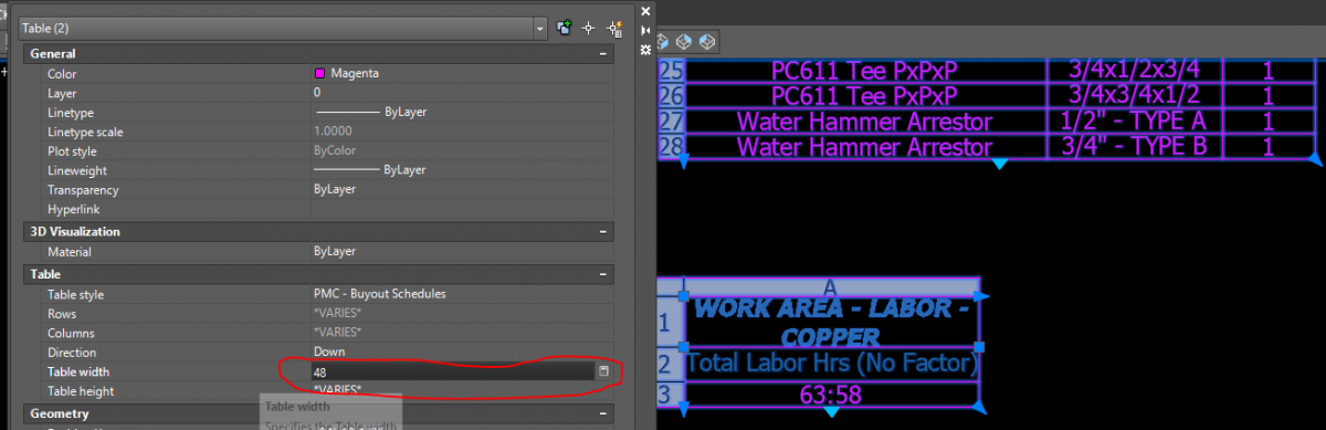Changing Table Width Property AutoLISP Visual LISP DCL AutoCAD Forums