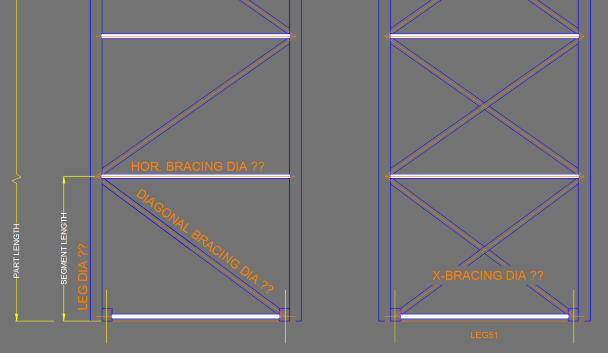 Tower Profile Using Lisp Autolisp Visual Lisp And Dcl Autocad Forums