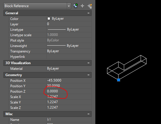 isometric block Z value not 0 - AutoLISP, Visual LISP & DCL - AutoCAD Forums