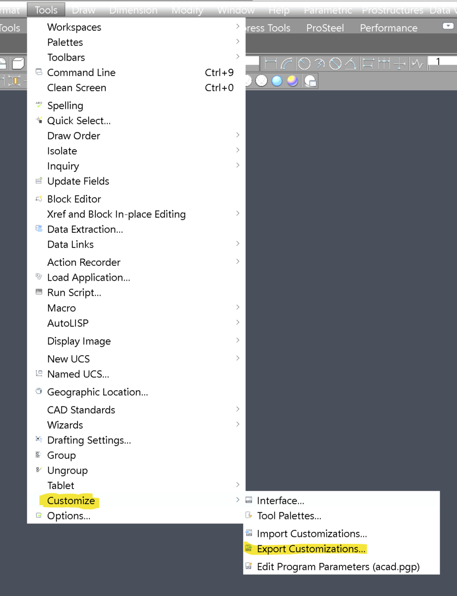 Autocad Cui File Copy Into Newer Version The Cui Hatches Linetypes Scripts And Macros