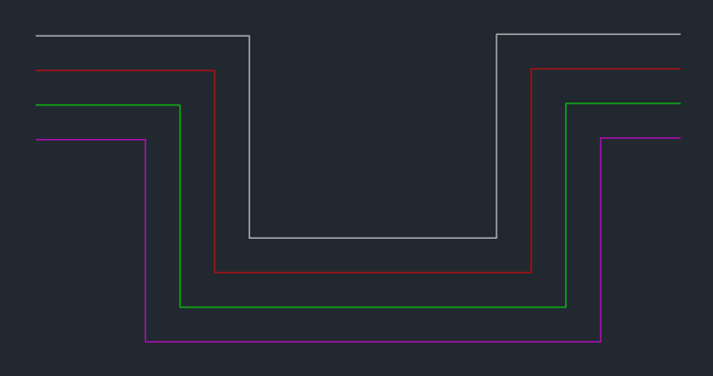 Rearrange parallel polylines when changing direction - AutoLISP, Visual LISP & DCL - AutoCAD Forums