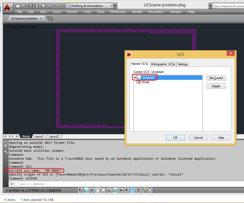 Get the name of current UCS - .NET, ObjectARX & VBA - AutoCAD Forums
