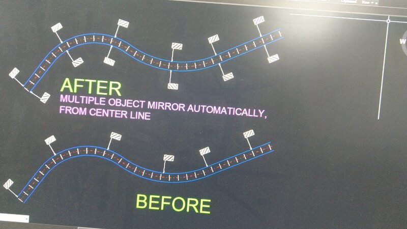 Tips or trick for Multiple object mirror from center line. - AutoLISP, Visual LISP & DCL ...