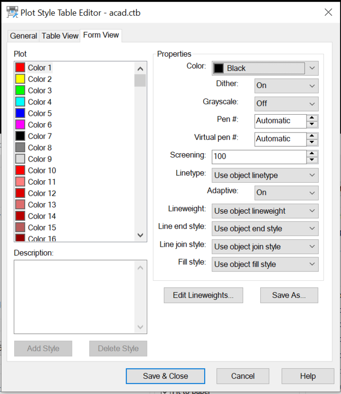 Plot Style Table vs True Color / Color Books - AutoCAD 2D Drafting, Object Properties ...